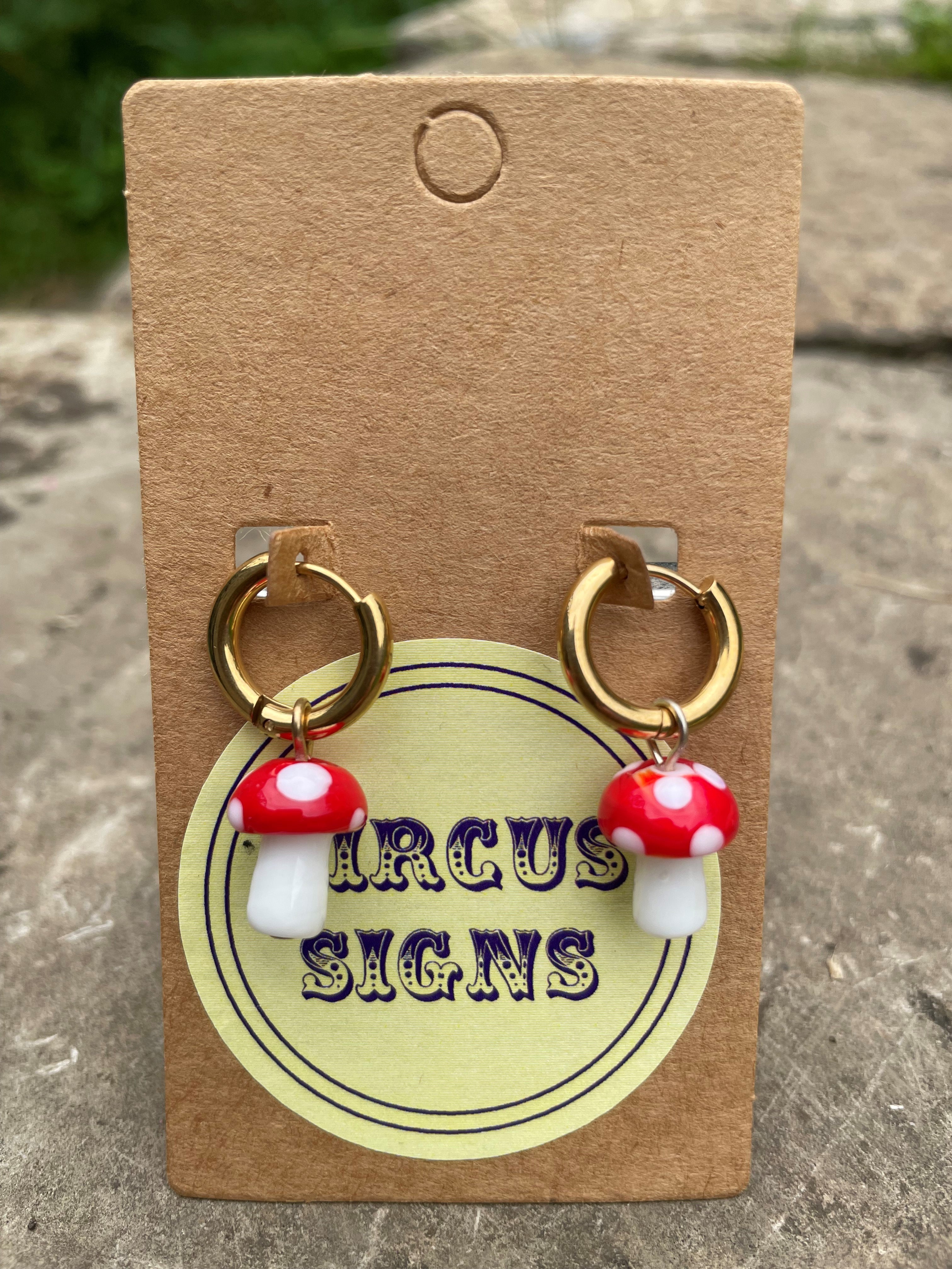 Magic Mushroom Earrings – Circus Signs